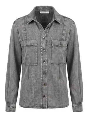 PATRIZIA PEPE Patrizia Pepe Long-Sleeve Button-Down Shirt With Chest Pockets