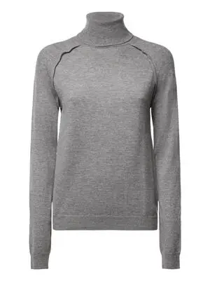 DONDUP Logo Plaque Roll-neck Jumper - Grey