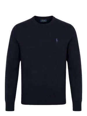 Polo Ralph Lauren Polo Ralph Lauren Embroidered Pony Crew Neck Jumper Navy Blue