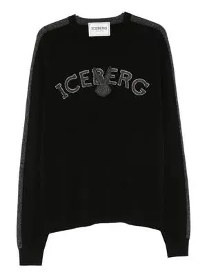 Iceberg Logo Sweater - Black