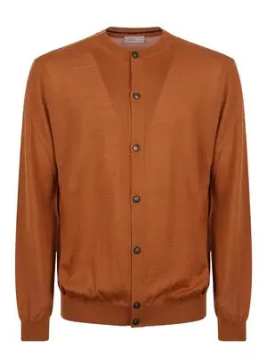 Herno Button-up Fine Knit Sweater - Brown