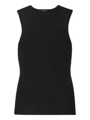 JOSEPH Silk-blend Tank - Black