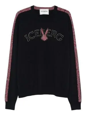 Iceberg Logo Sweater - Black