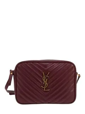Saint Laurent Saint Laurent Quilted Logo Shoulder Bag Red