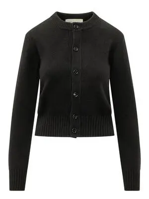 AMI Paris Knitted Buttoned Cardigan - Black