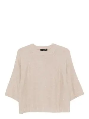 Fabiana Filippi Sequin-embellished Knit Top - Beige