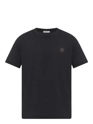 Moncler Logo Patch Crewneck T-shirt - Navy Blue