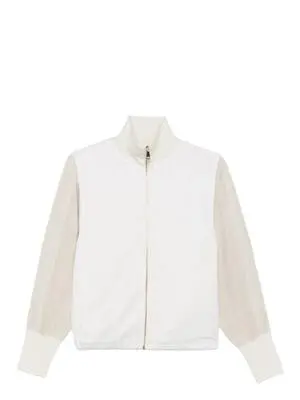 Fabiana Filippi Stand-collar Zip-up Casual Jacket - White