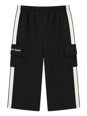 PALM ANGELS Palm Angels Logo-Print Side-Stripe Cargo Pants