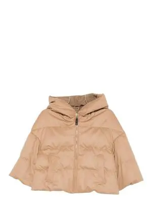 Max Mara Hooded Zip-up Padded Jacket - Camel