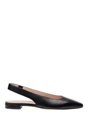 STUART WEITZMAN Stassi Slingback Flat With Pointed Toe - Black