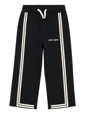 Palm Angels Logo Print Side Stripe Trousers - Black