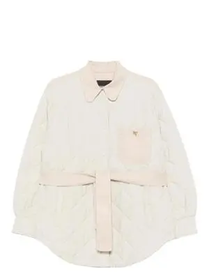 Fabiana Filippi Quilted Belted Casual Jacket - Beige