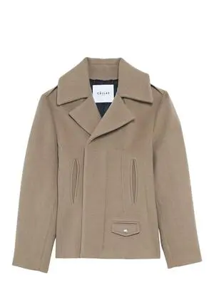 CALLAS MILANO Franke Wool-mix Melton Moto Jacket - Tan