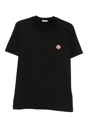 Moncler Logo-patch Crew-neck T-shirt - Black