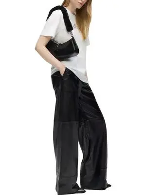 Karl Lagerfeld Small K/autograph Drop Leather Shoulder Bag - Black