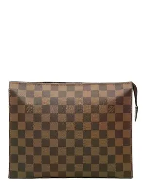 LOUIS VUITTON Damier Ebene Toiletry Pouch 26 Clutch - Brown