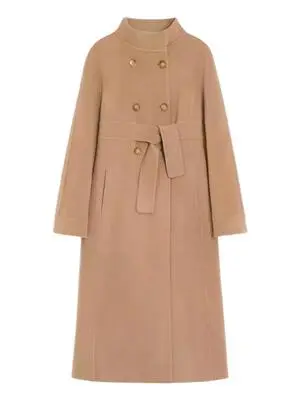 Valentino Garavani Valentino Garavani Double-Breasted Cashmere Coat Neutrals