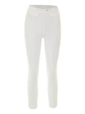 Elisabetta Franchi Ivory Trousers - White
