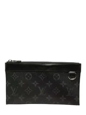 LOUIS VUITTON Monogram Eclipse Pochette Discovery Pm Clutch Bag - Black