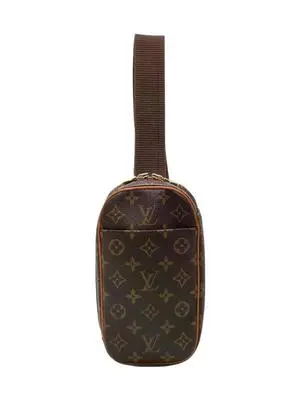 LOUIS VUITTON Monogram Canvas Pochette Gange Crossbody Bag - Brown