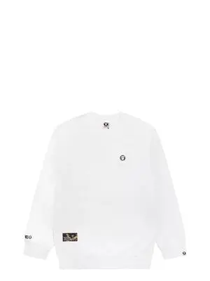 AAPE BY *A BATHING APE Moonface Camo Patch Sweatshirt - White