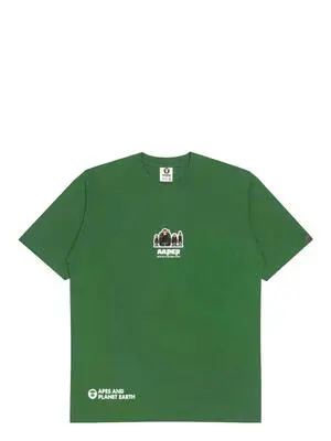 AAPE BY *A BATHING APE Aaper Graphic-patch T-shirt - Green