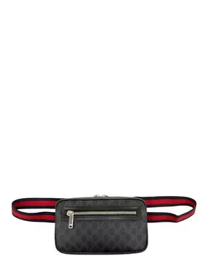 Gucci Gg Supreme Web Belt Bag - Black