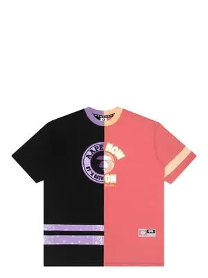 AAPE BY *A BATHING APE Panelled Logo-print T-shirt - Black