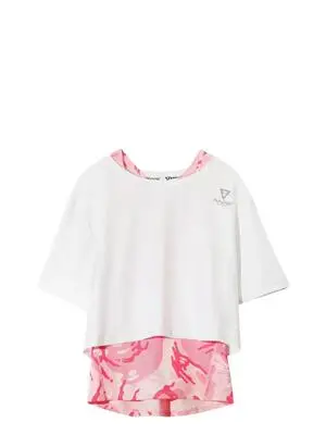 AAPE BY *A BATHING APE Layered Effect Logo Print T-shirt - White