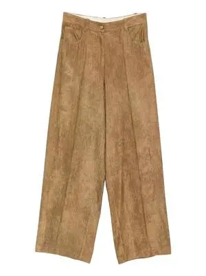 ALYSI Belted Corduroy Trousers - Neutrals
