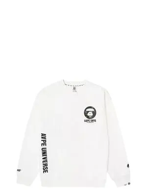 AAPE BY *A BATHING APE Moonface Graphic Sweatshirt - White
