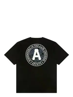 AAPE BY *A BATHING APE Logo-print Crew-neck T-shirt - Black