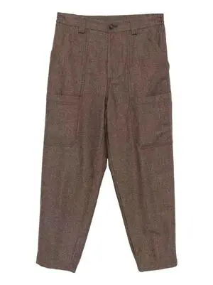 Eleventy Patch-pocket Straight Leg Trousers - Brown