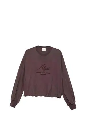 ALYSI Logo-embroidered Sweatshirt - Brown
