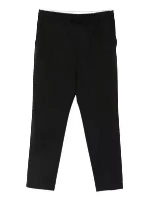 BOSS Drawstring Elasticated-waist Trousers - Black