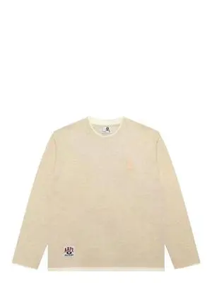 AAPE BY *A BATHING APE Logo-patch Long-sleeve T-shirt - Neutrals