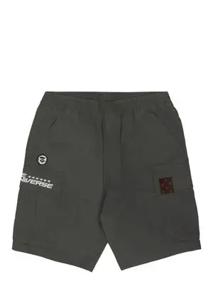 AAPE BY *A BATHING APE Moonface Patch Cargo Shorts - Green