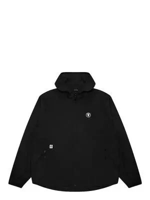 AAPE BY *A BATHING APE Moonface Logo Patch Windbreaker Jacket - Black