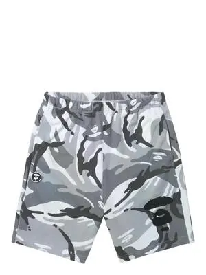 AAPE BY *A BATHING APE Camouflage Print Shorts - Grey