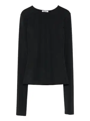 PARLOR Open-back Long-sleeve Top - Black