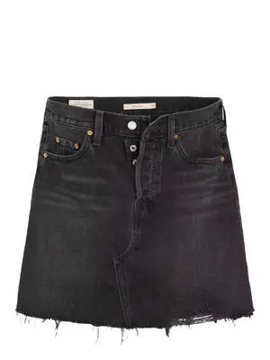 LEVI'S Levi's Deconstructed Distressed Mini Skirt