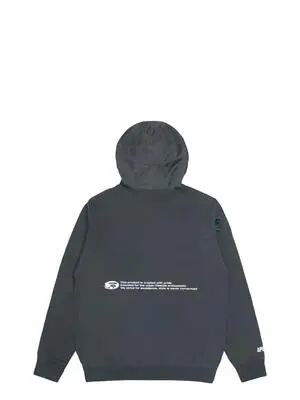 AAPE BY *A BATHING APE Moonface Panelled Hoodie - Grey