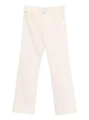 Seafarer Logo Patch Wide-leg Jeans - Neutrals