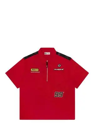 AAPE BY *A BATHING APE Logo-patch Zip-fastening Polo Shirt - Red