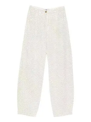 Elisabetta Franchi Stud-embellished Wide-leg Jeans - Neutrals