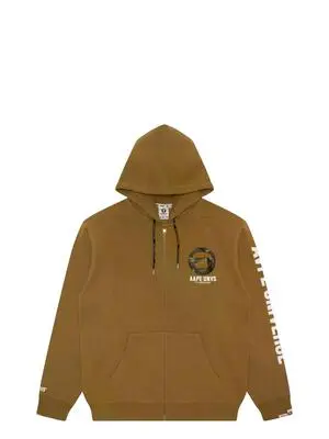 AAPE BY *A BATHING APE Moonface Zip-up Hoodie - Brown