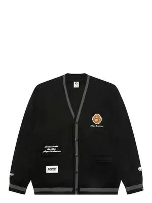 AAPE BY *A BATHING APE Logo Patch Cardigan - Black