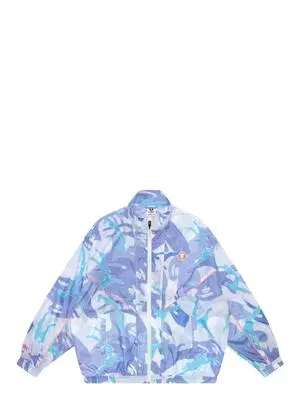AAPE BY *A BATHING APE Moonface Camouflage Print Zip-up Jacket - Blue