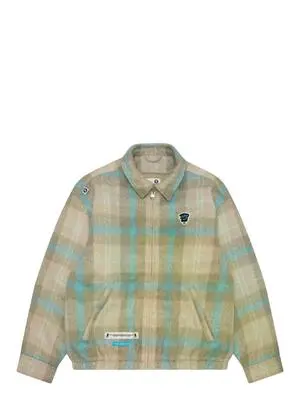 AAPE BY *A BATHING APE Moonface Check Hooded Jacket - Neutrals